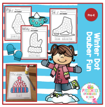 Winter Dot Dauber Fun ~ Preschool Printables