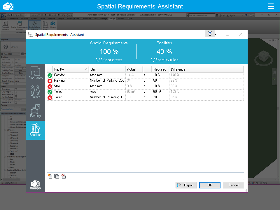 Revit Add-Ons: Xinaps Spatial Requirements Assistant Version 1.3.0 Released