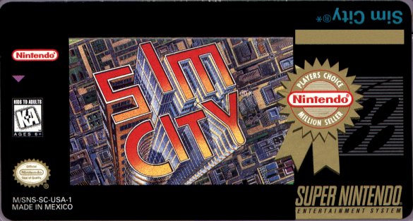 Eletronica e Jogos: Label Sim City - SNES