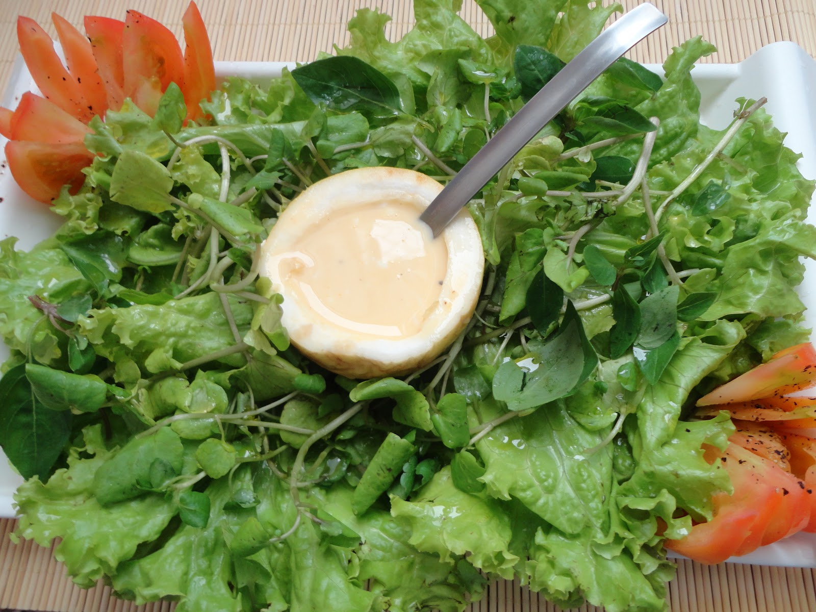 Das coisas que vejo e gosto.: Salada de Alface e Agrião.