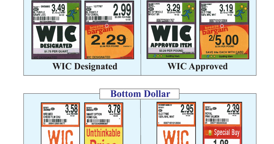Rappahannock WIC Program: WIC grocery store labels