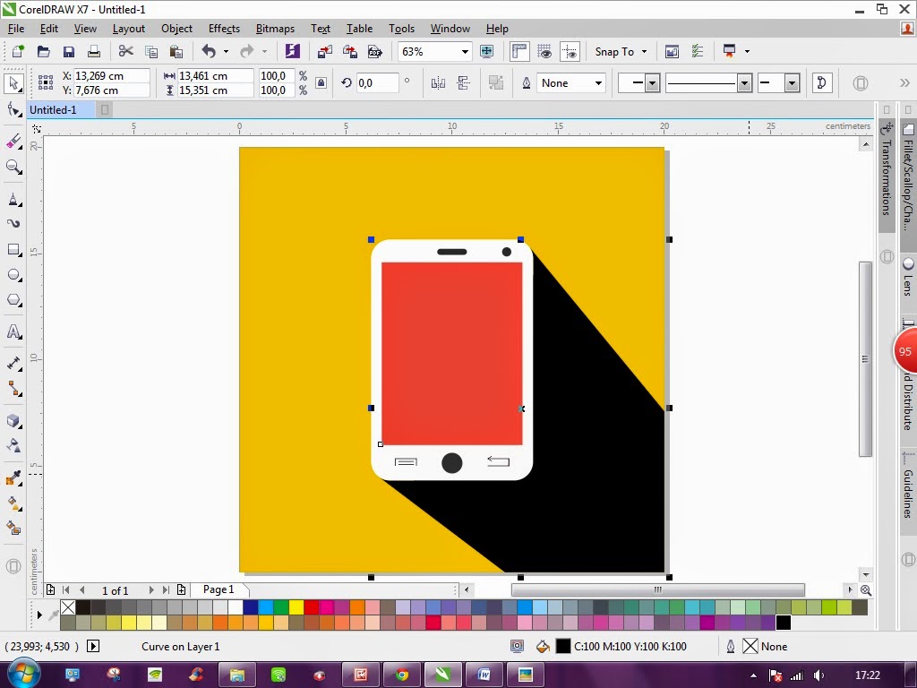 Dyne Creative Studio: TUTORIAL COREL DRAW: CARA MEMBUAT FLAT DESIGN ...