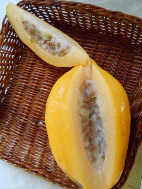 Cocina Chilena . Recetas Caseras: Papayas al jugo