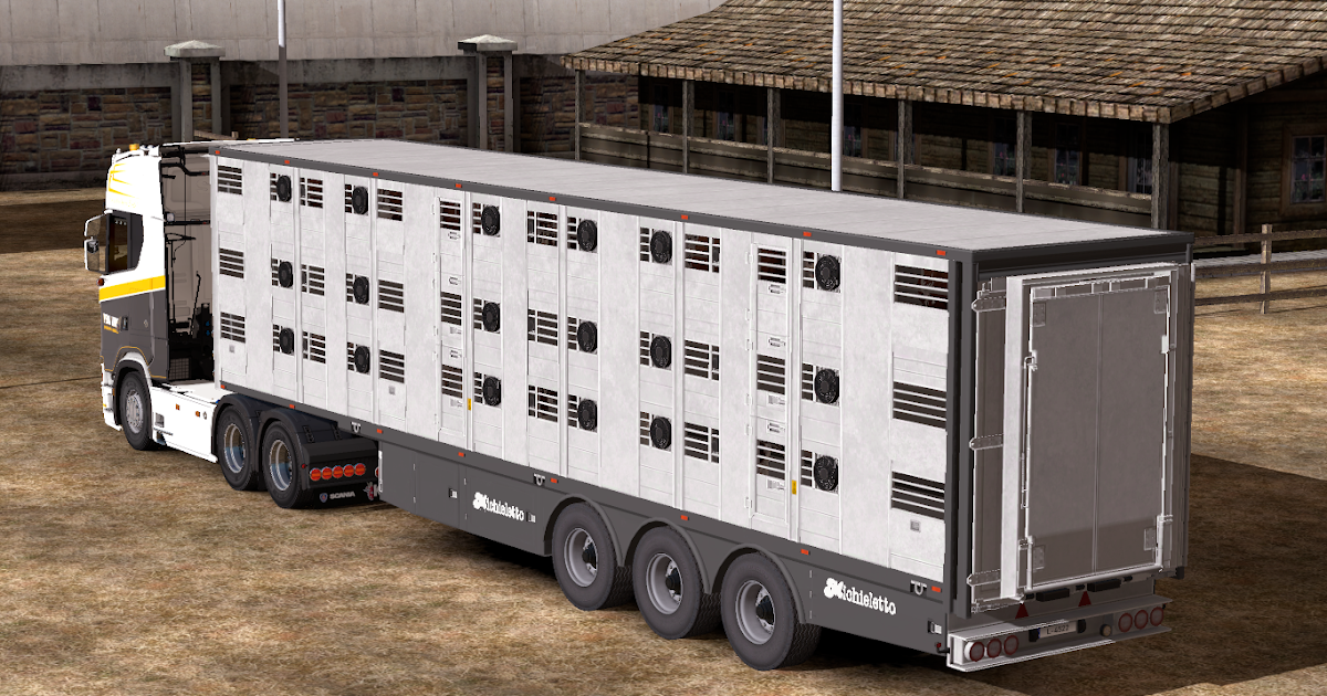 Ownable livestock trailer Michieletto V1.0 - Euro Truck Simulator 2 Mod ...