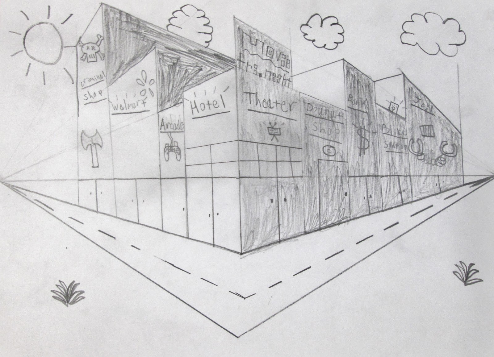 ART WITH SCHMIDT: 5th Grade - 2 Point Perspective