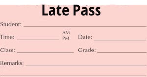 School Forms | Late Pass | Graduation Booklet: Buy Late Pass Online