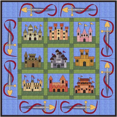 Oranje Quilters' Guild: Castle BOM pattern
