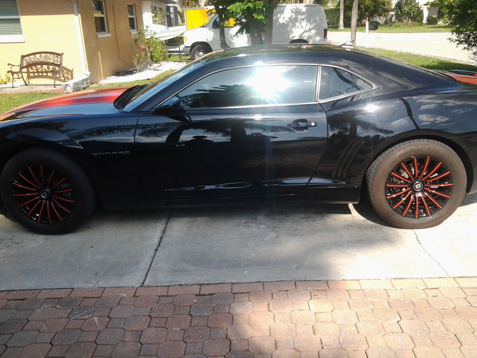 2012 Camaro- A Father and Son Project: Black/Inferno Orange Rims