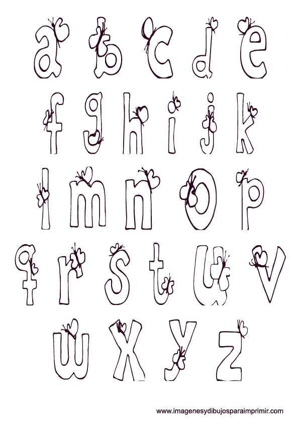 letras para imprimir-Colorear dibujos,letras, Actividades infantiles