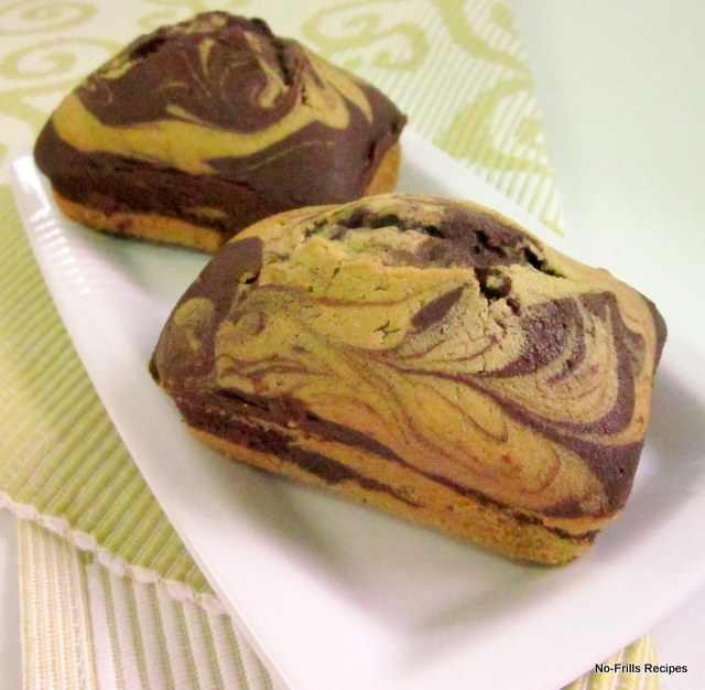 Greentea choco marble cake