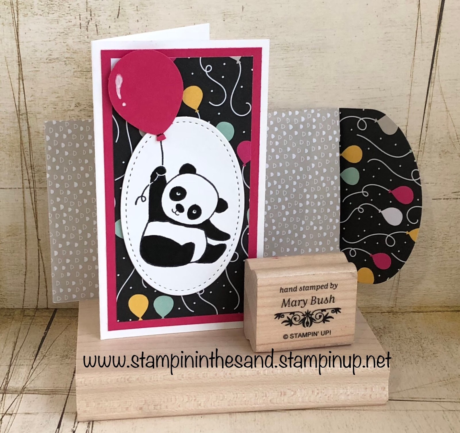 Stampin' in the Sand: Card: Party Pandas Birthday Note
