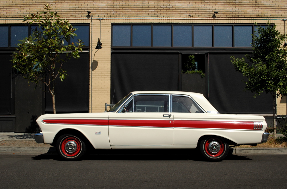 OLD PARKED CARS.: 1964 Ford Falcon Futura 2-Door Sedan.