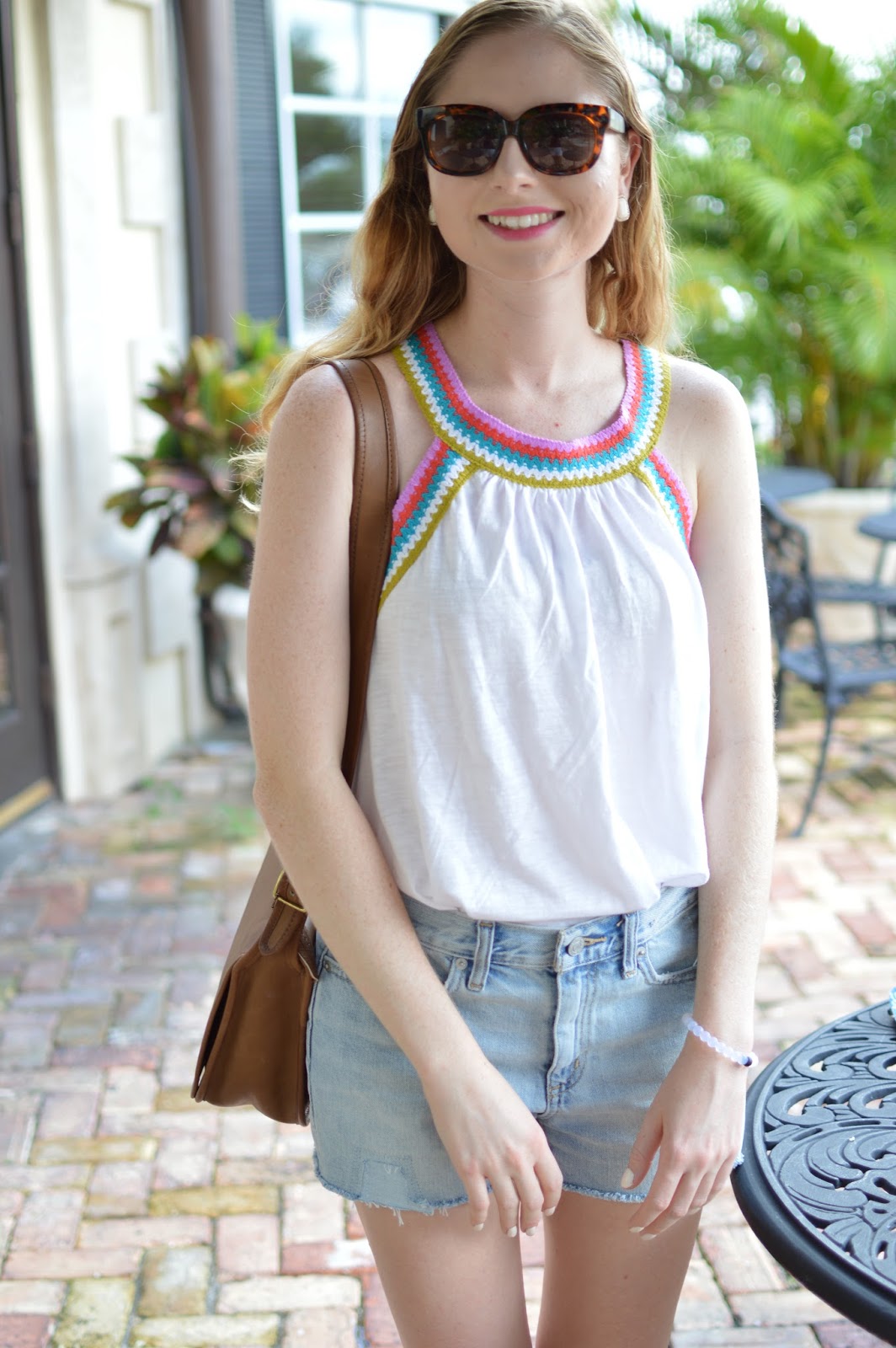 embroidered tank and gap denim - Affordable by Amanda