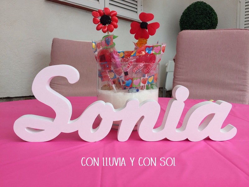 Con lluvia y con sol: LETRAS DE MADERA PARA APOYAR: CUMPLEAÑOS DE SONIA