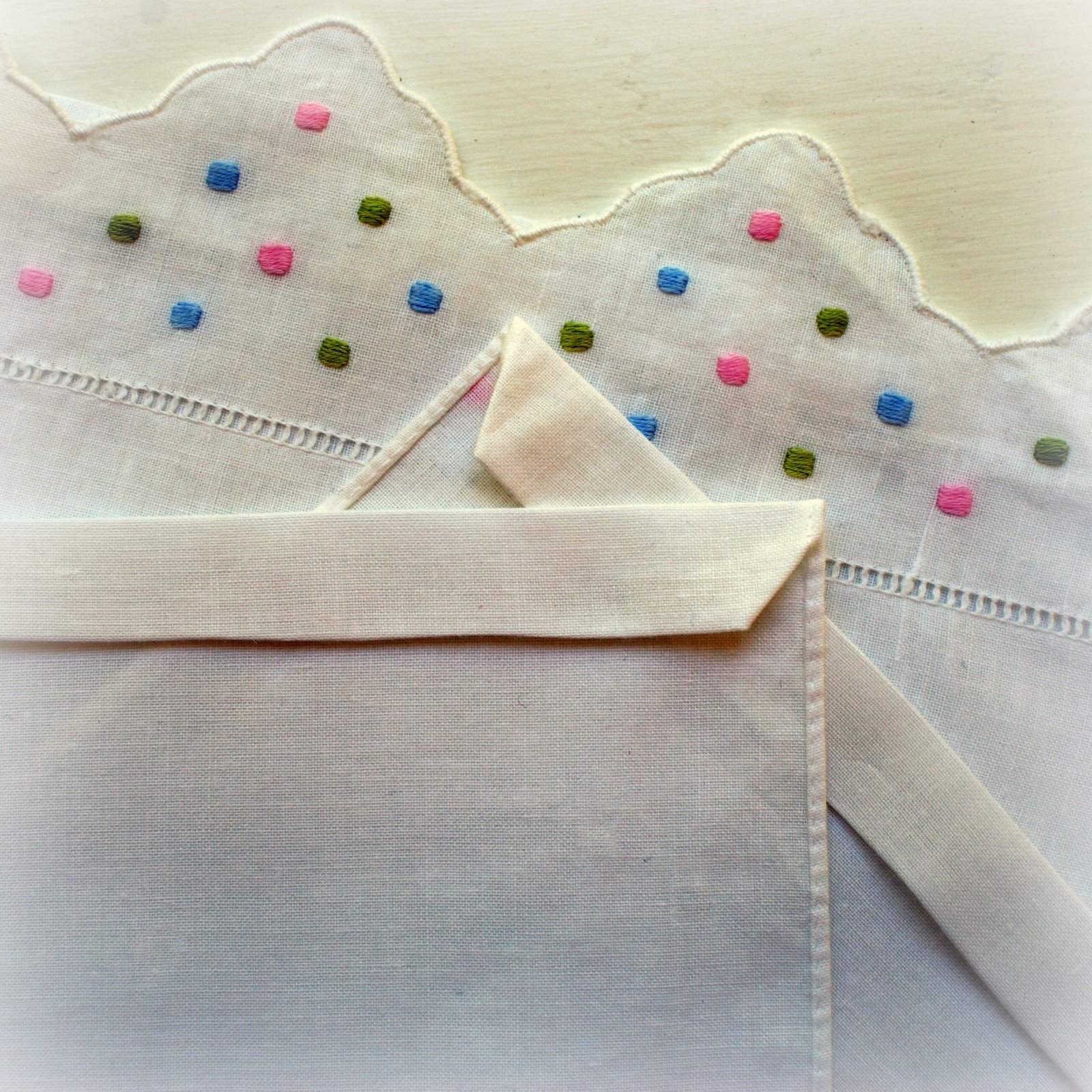 A Little Loveliness: Tea Towel Pillowcase Doll Dress Tutorial