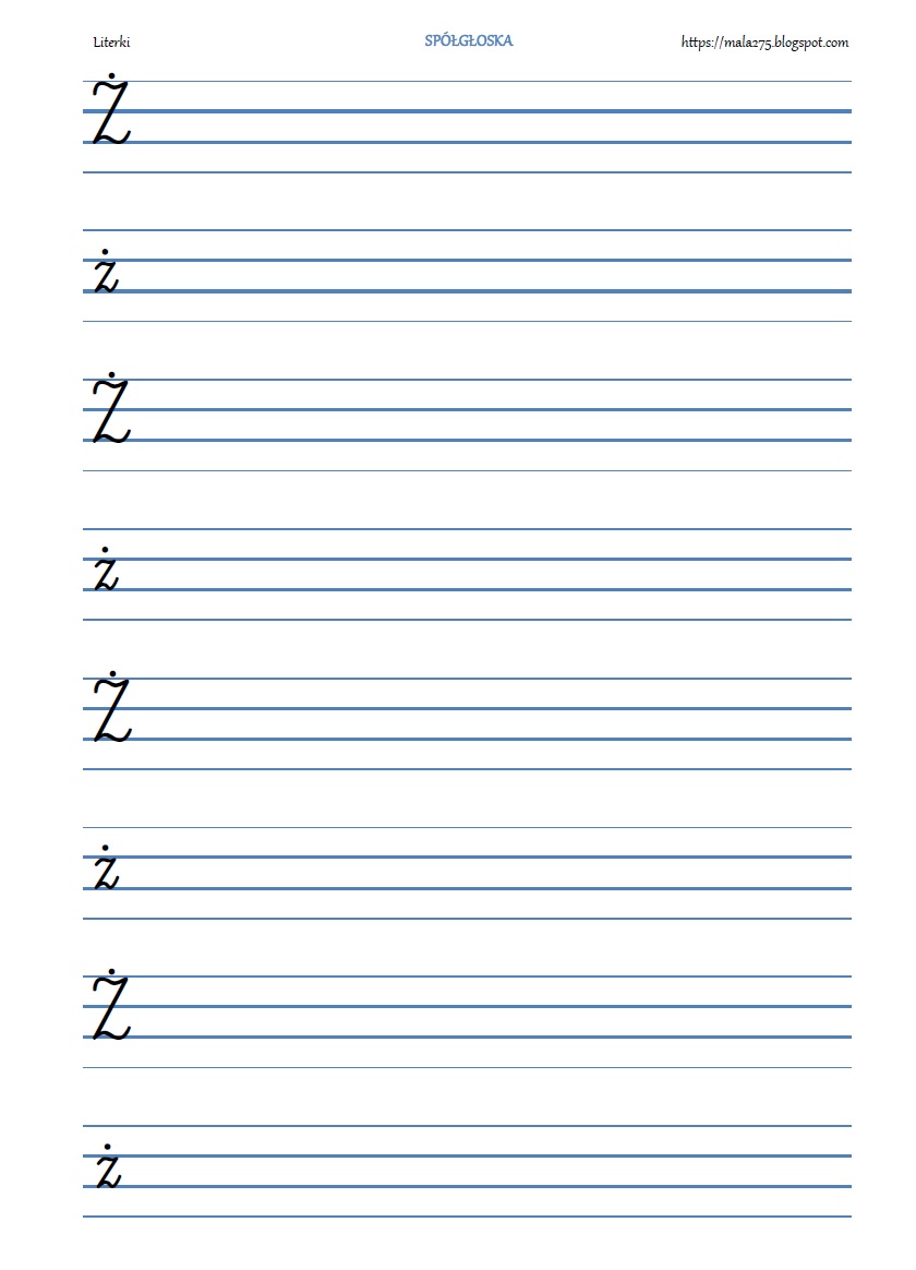 BLOG EDUKACYJNY DLA DZIECI: Literka Ż