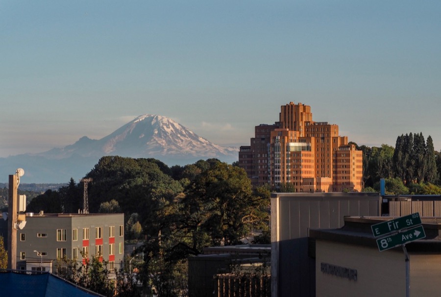 USA: Pacific Tower, an Art Deco Landmark in Seattle.
