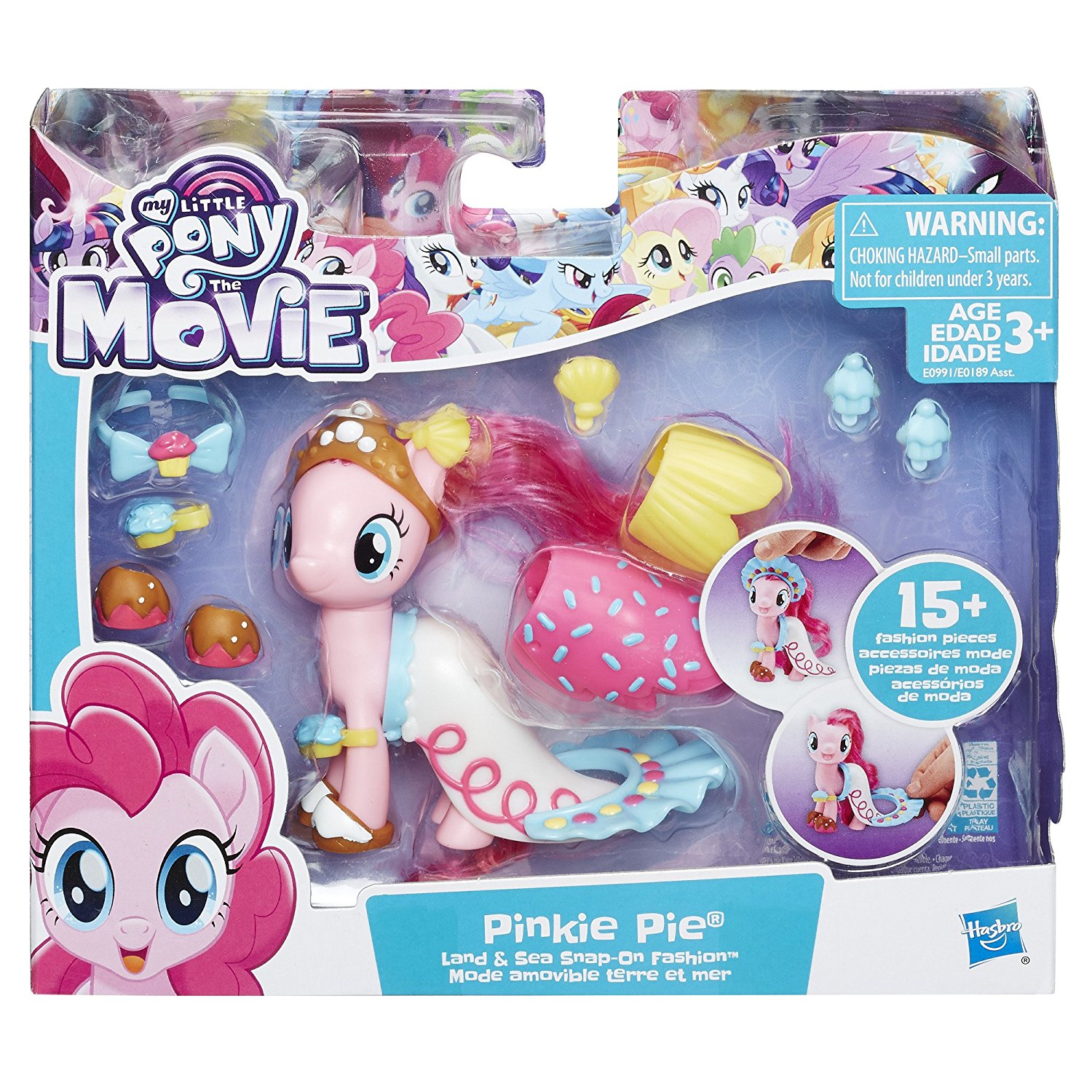 My Little Pony Land & Sea Snap-on Fashion Pinkie Pie Brushable Pony | MLP Merch