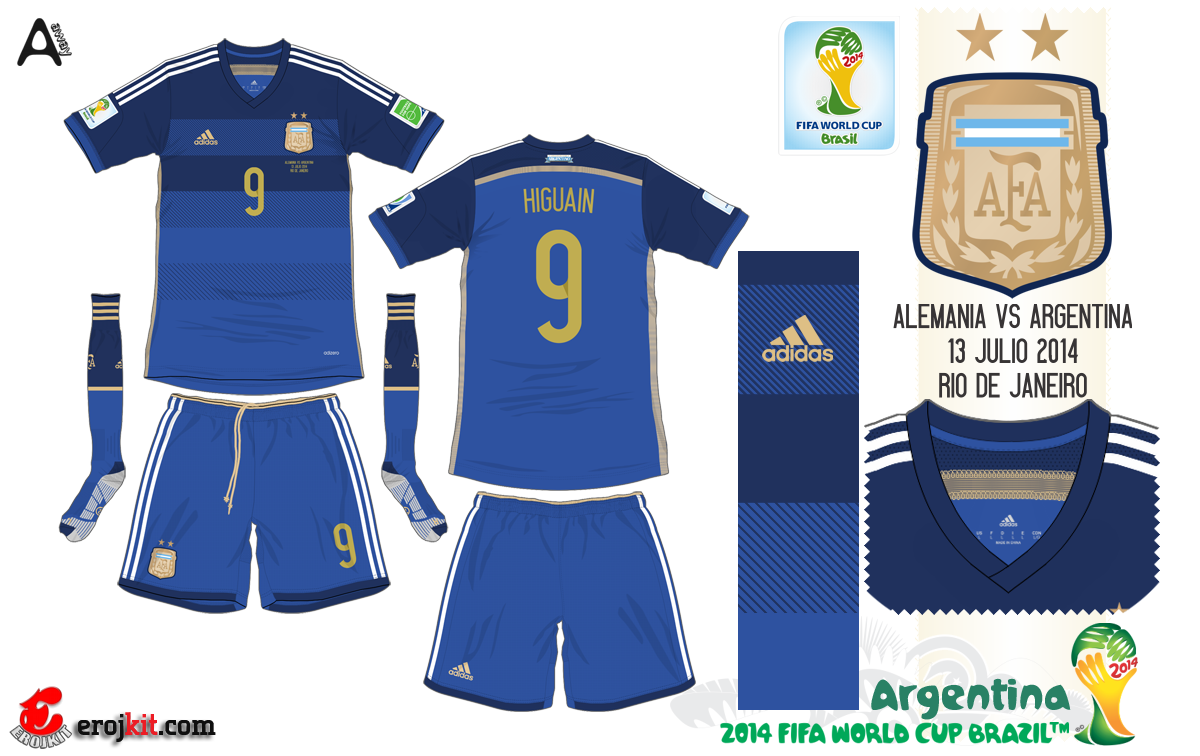 Kit Design, by eroj: 2014 Argentina WC Kits