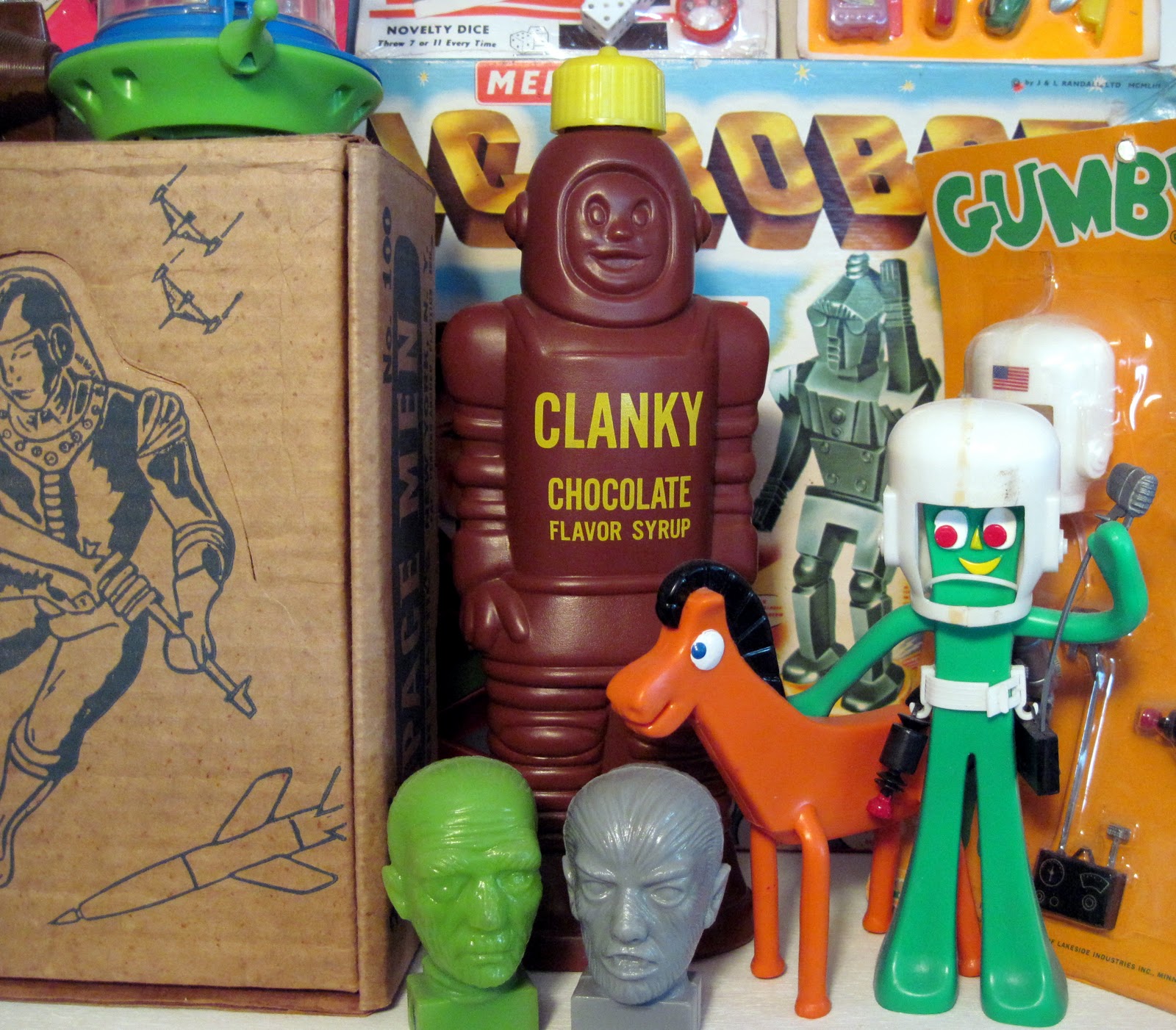 Tracy's Toys (and Some Other Stuff): Clanky the Chocolate Syrup Spaceman