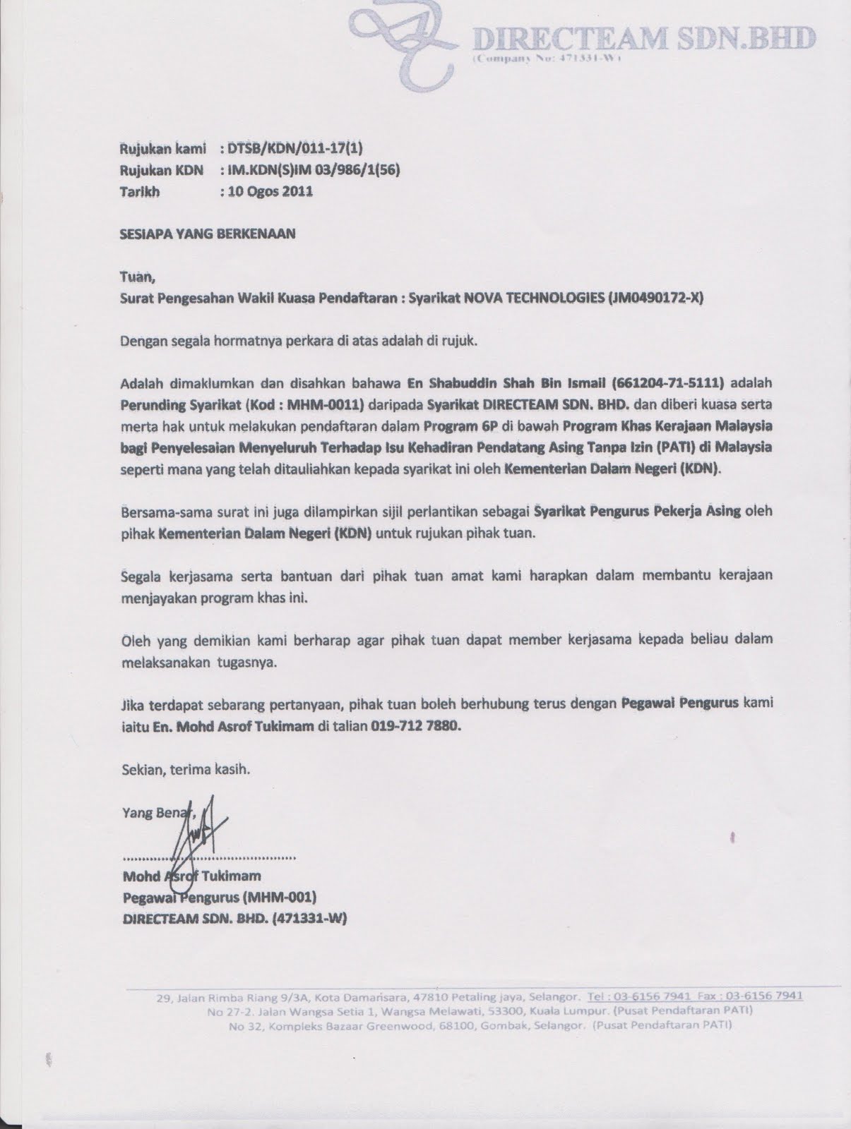 PROGRAM PEMUTIHAN 6P