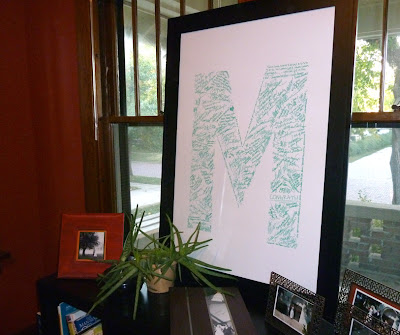 Inkblot Paper Designs: DIY Wedding Letter/Monogram Sign In Board