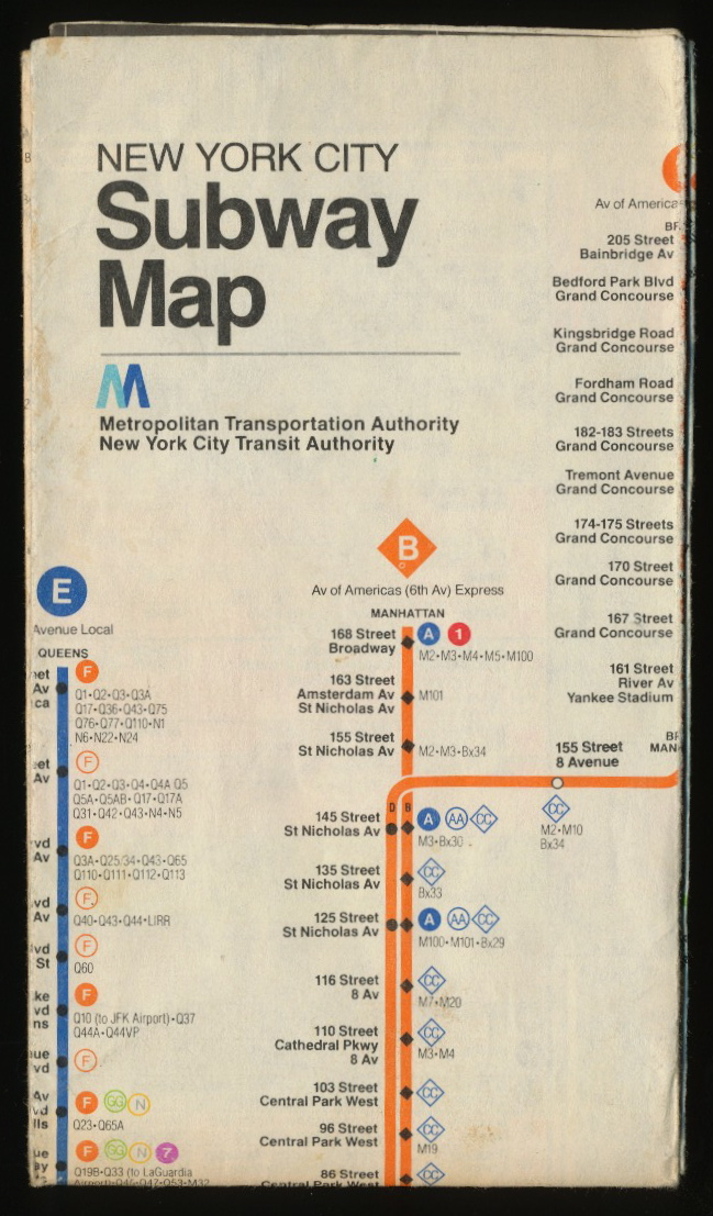 Tenth Letter of the Alphabet: Typography: New York City Subway Maps
