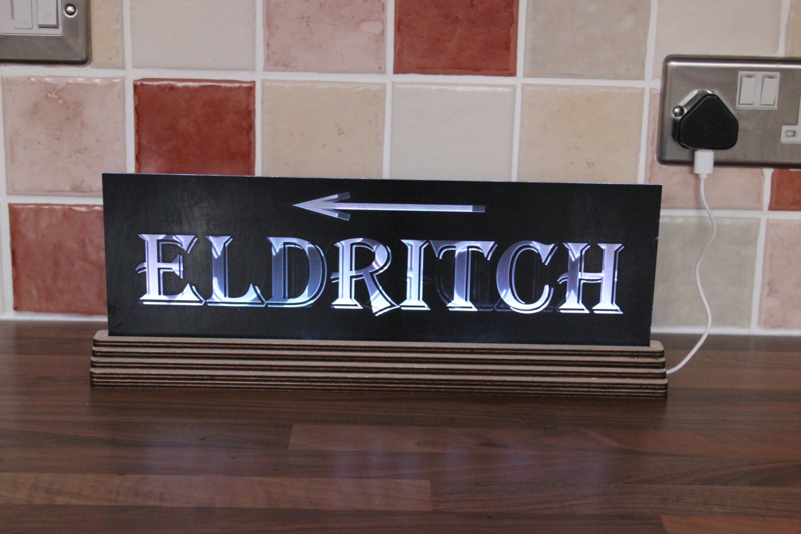 Double sided edge lit sign