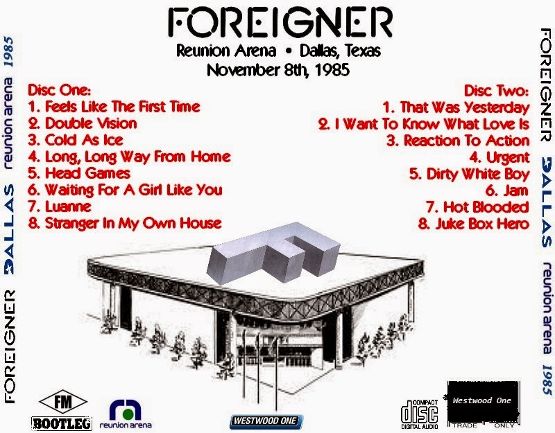 T.U.B.E.: Foreigner - 1985-11-08 - Dallas, TX (FM/FLAC)