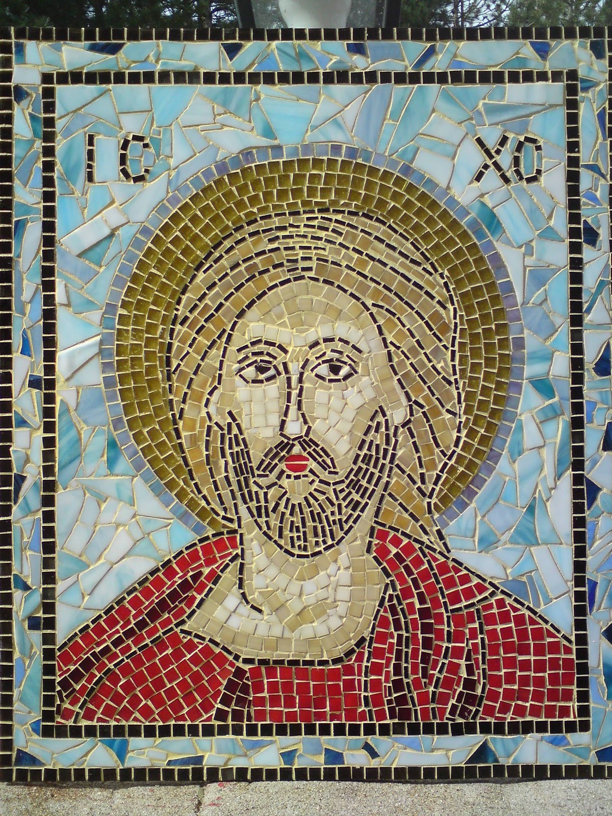 Βιτρώ και ψηφιδωτό: ΧΡΙΣΤΟΣ / Ψηφιδωτό