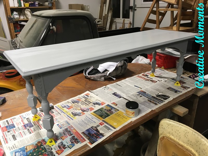 Dixie Belle Manatee Gray & Caviar Coffee Table