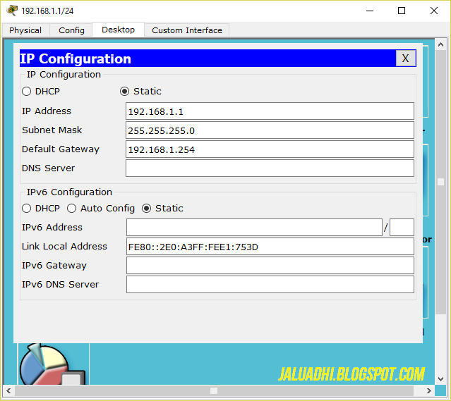 Routing dinamis (Routing RIP) dengan Cisco Packet Tracer