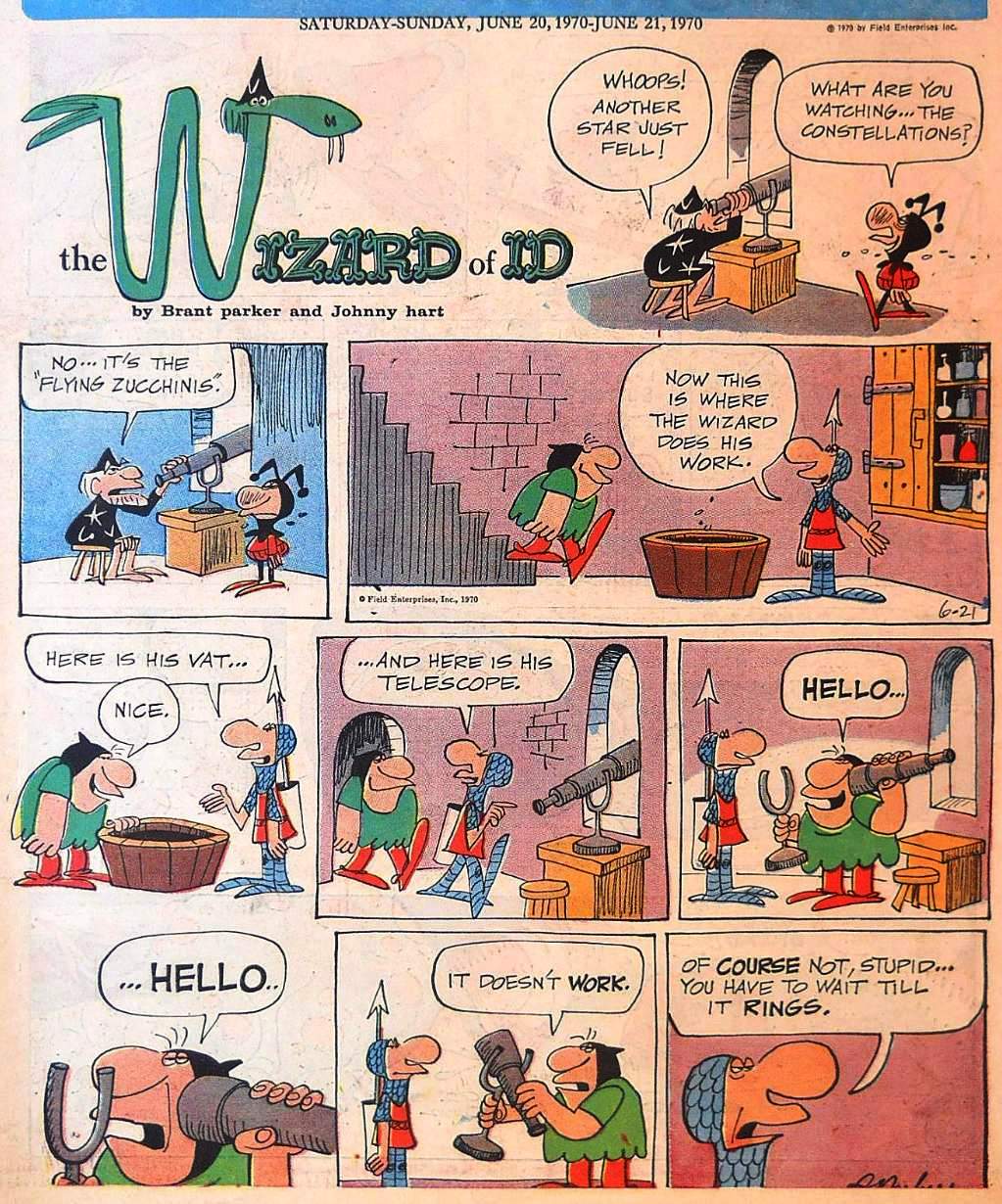 Four-Color Shadows: The Wizard of Id-Brant Parker/Johnny Hart-1970