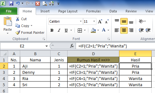 Auto Blog: Menggunakan fungsi IF pada Excel