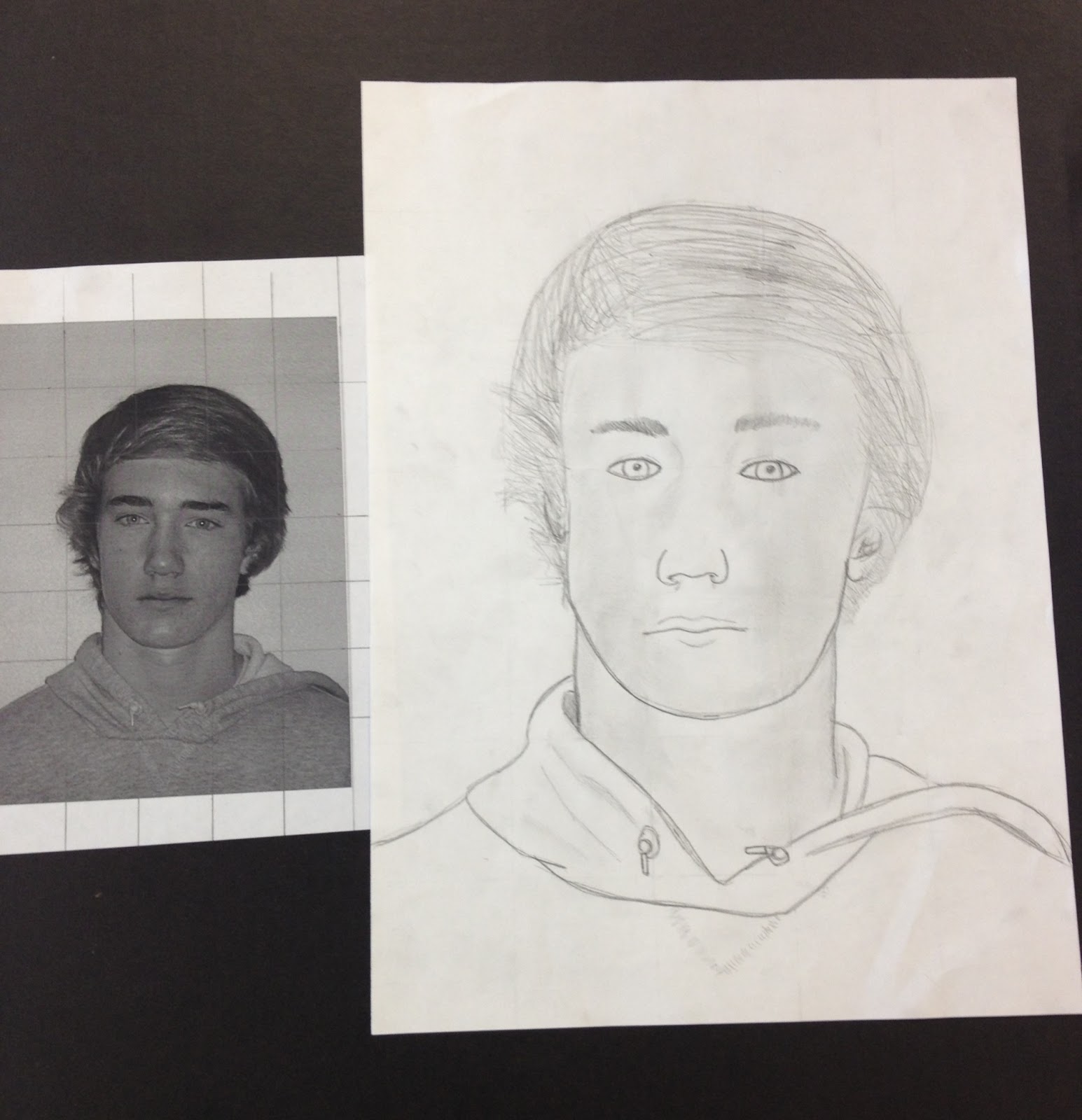 OCS High School Art: Art 3: Wood Block Prints; Art 1 Self Portraits ...