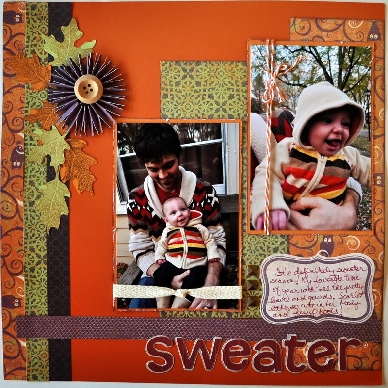 Random Memories: Two Page Scrapbook Layout - "Sweater Weather"