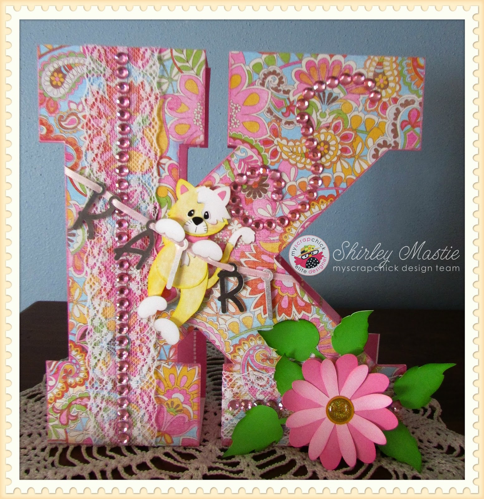Scrappy Sam Designs: Pretty Initials