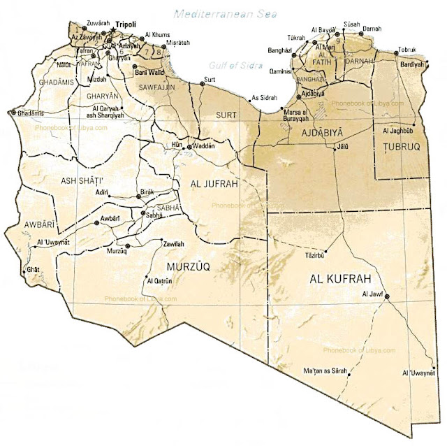 LIBIA - MAPAS GEOGRÁFICOS DE LIBIA