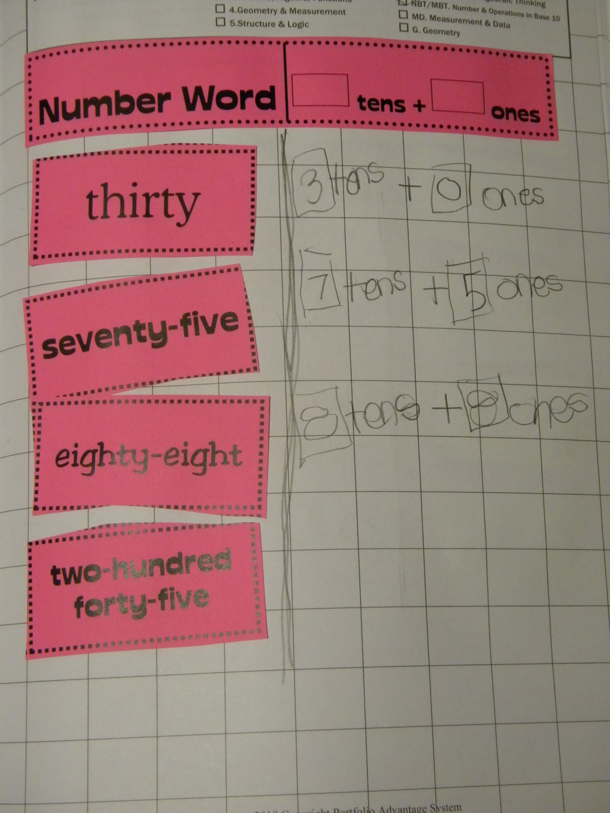 Tales from a Traveling Teacher: K-2 Math Journals: Place Value!!