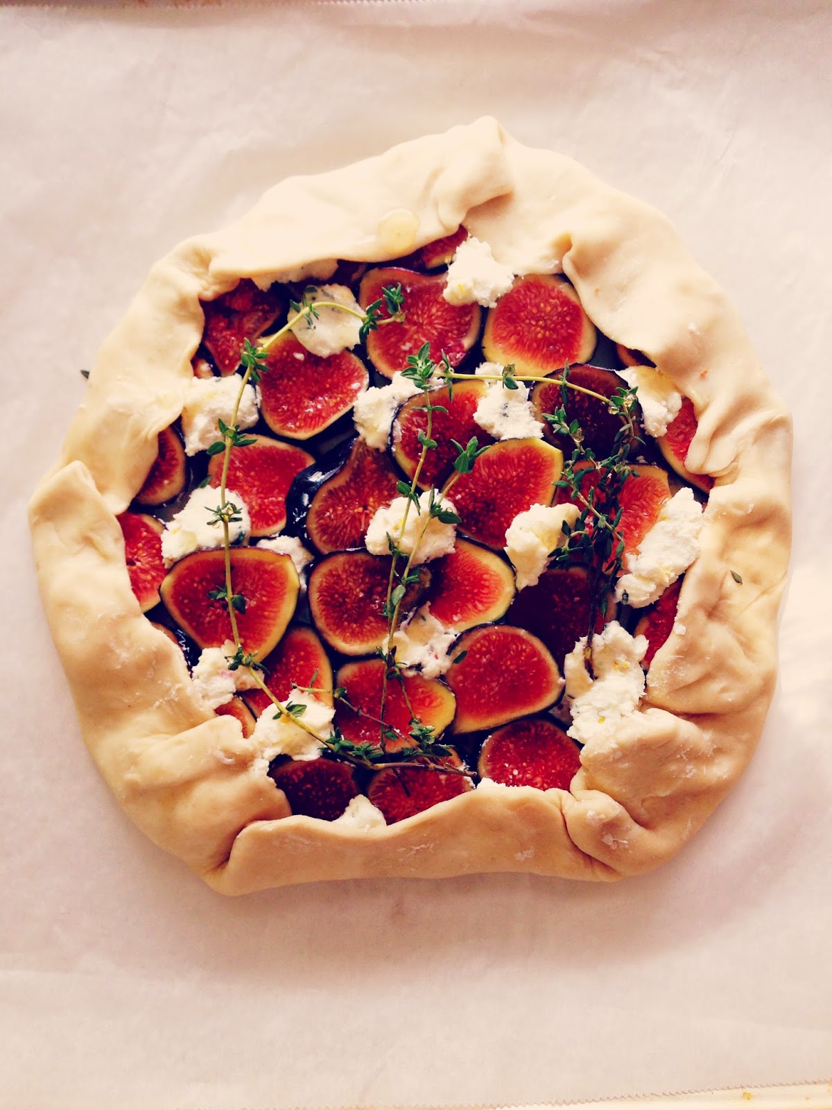 sweetsugarbean: Rustic Fig & Honey Goat Cheese Tart