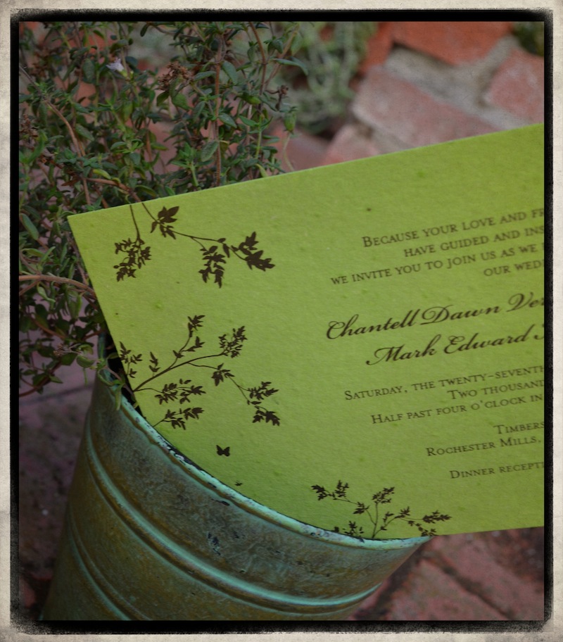 For Ever: Bright Green Wedding Invitations to celebrate Spring