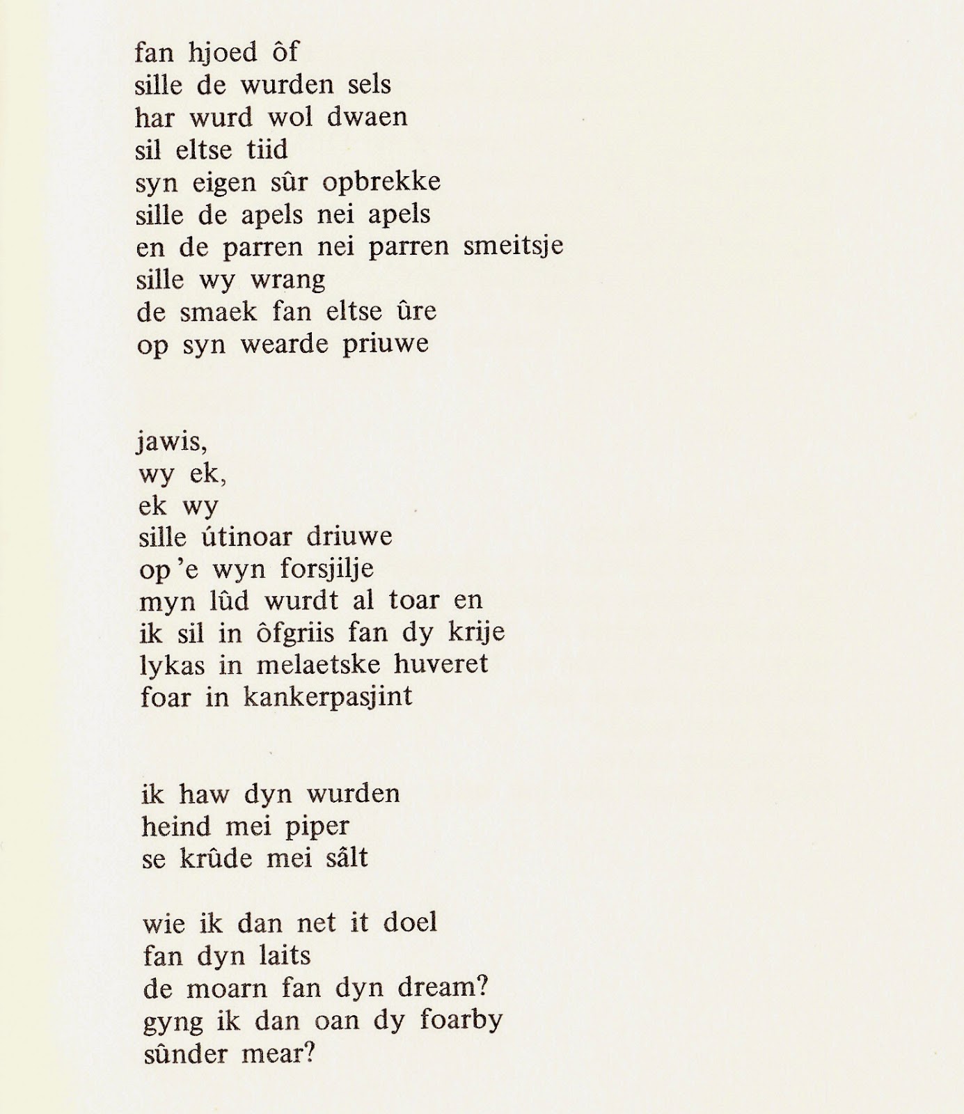 Kort Dag: kort dag gedicht 6 : Tytsy Wijngaarden (1943-1969)