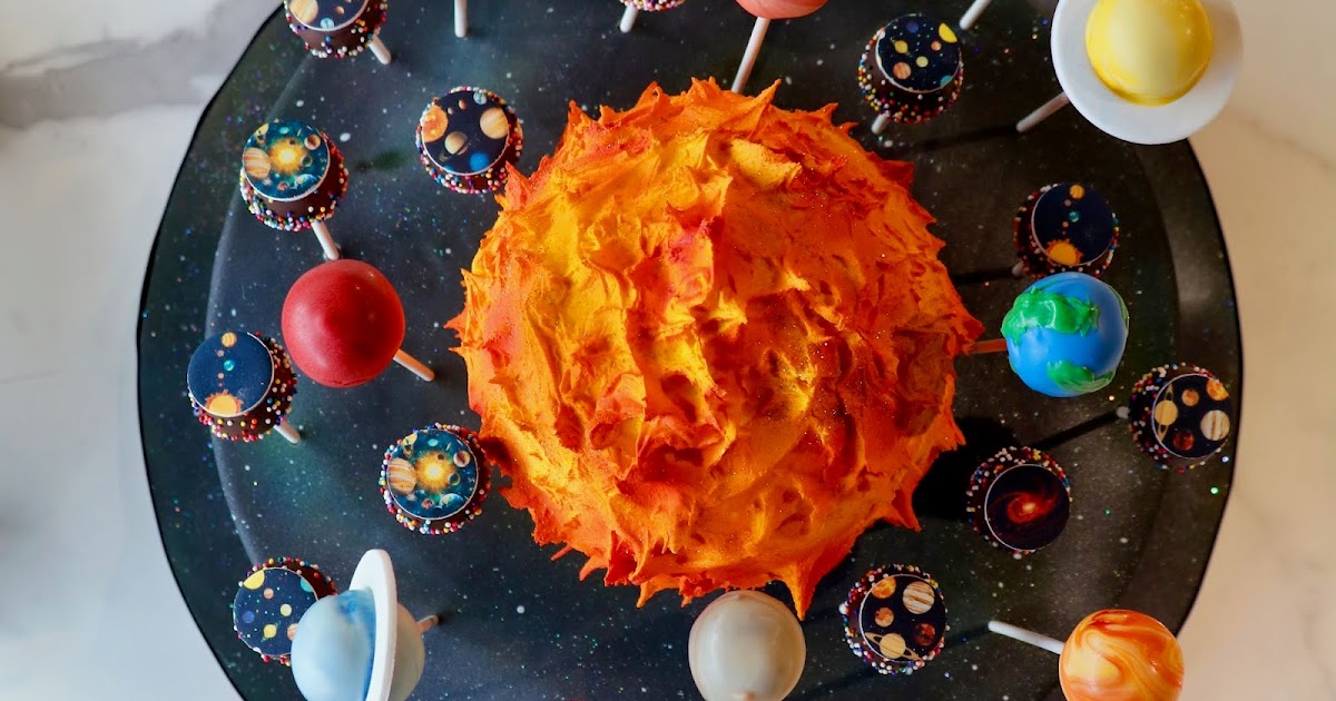 Baking Maniac: Solar System Cake Pops with Galaxy Cake