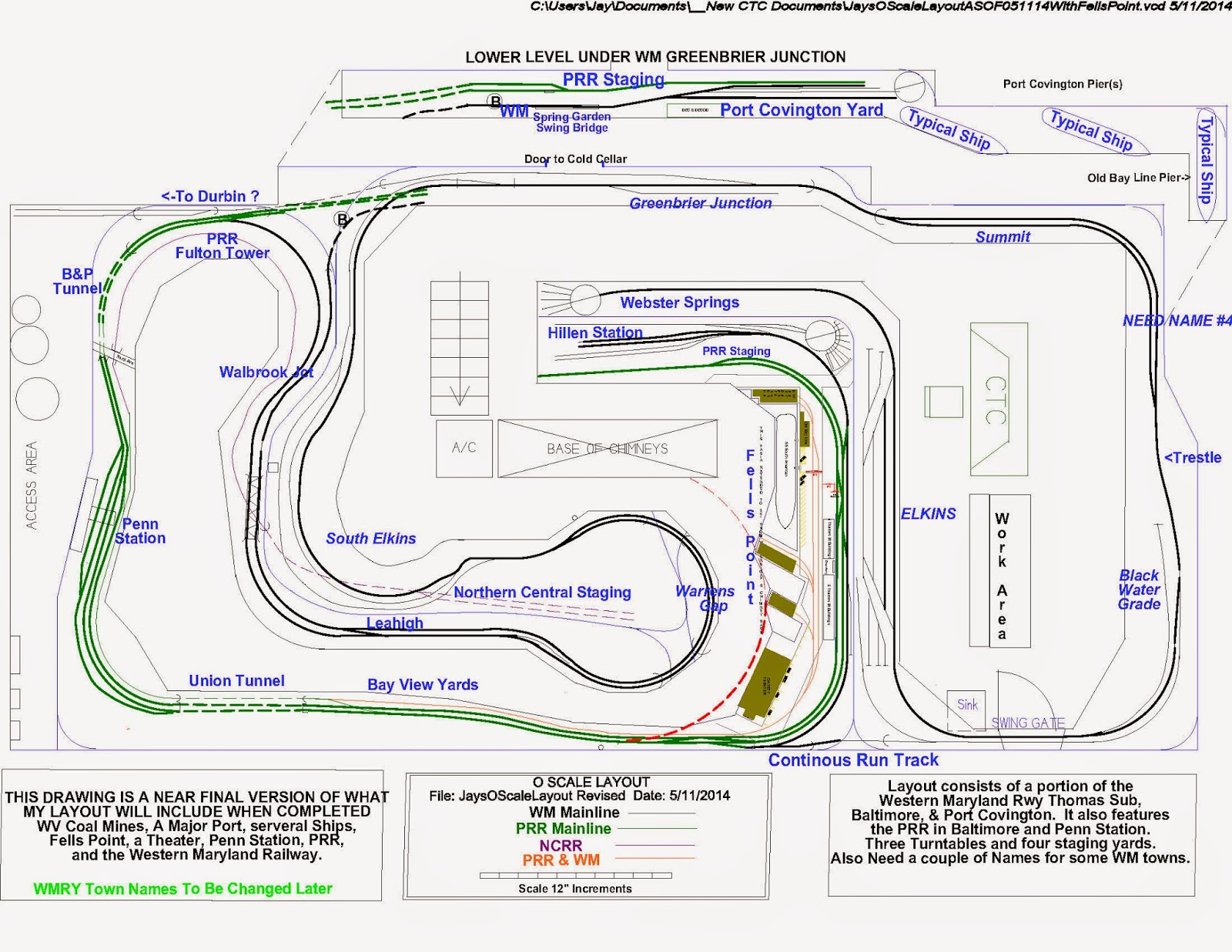 Jay's O Scale Layout: Progress Report and revised Layout drawing