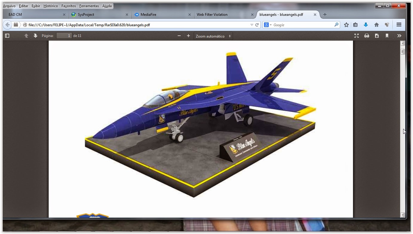 Meu Diário Robô, o melhor site de papercraft do Brasil: F-18 - Avião ...