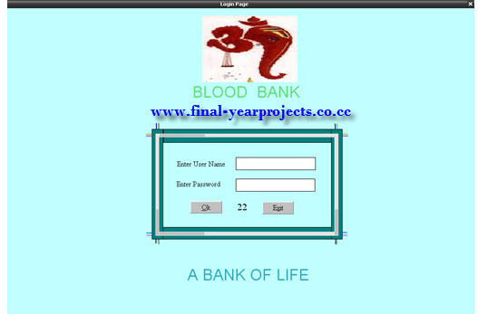 VB Project Code On Blood Bank - Free Final Year Project's