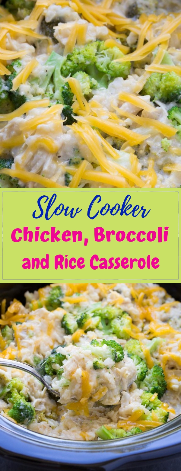 Slow Cooker Chicken, Broccoli and Rice Casserole | Angie's Recipes