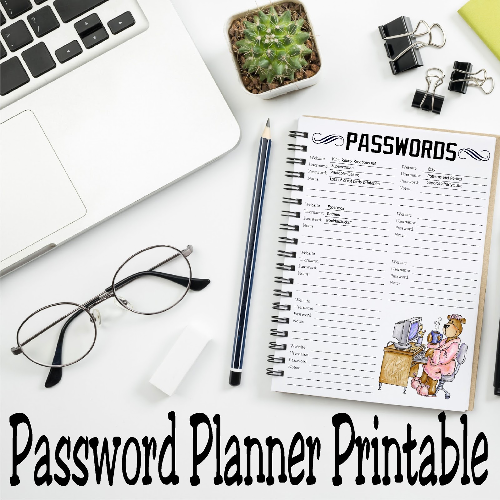 DIY Party Mom: Password Saver Planner Printable