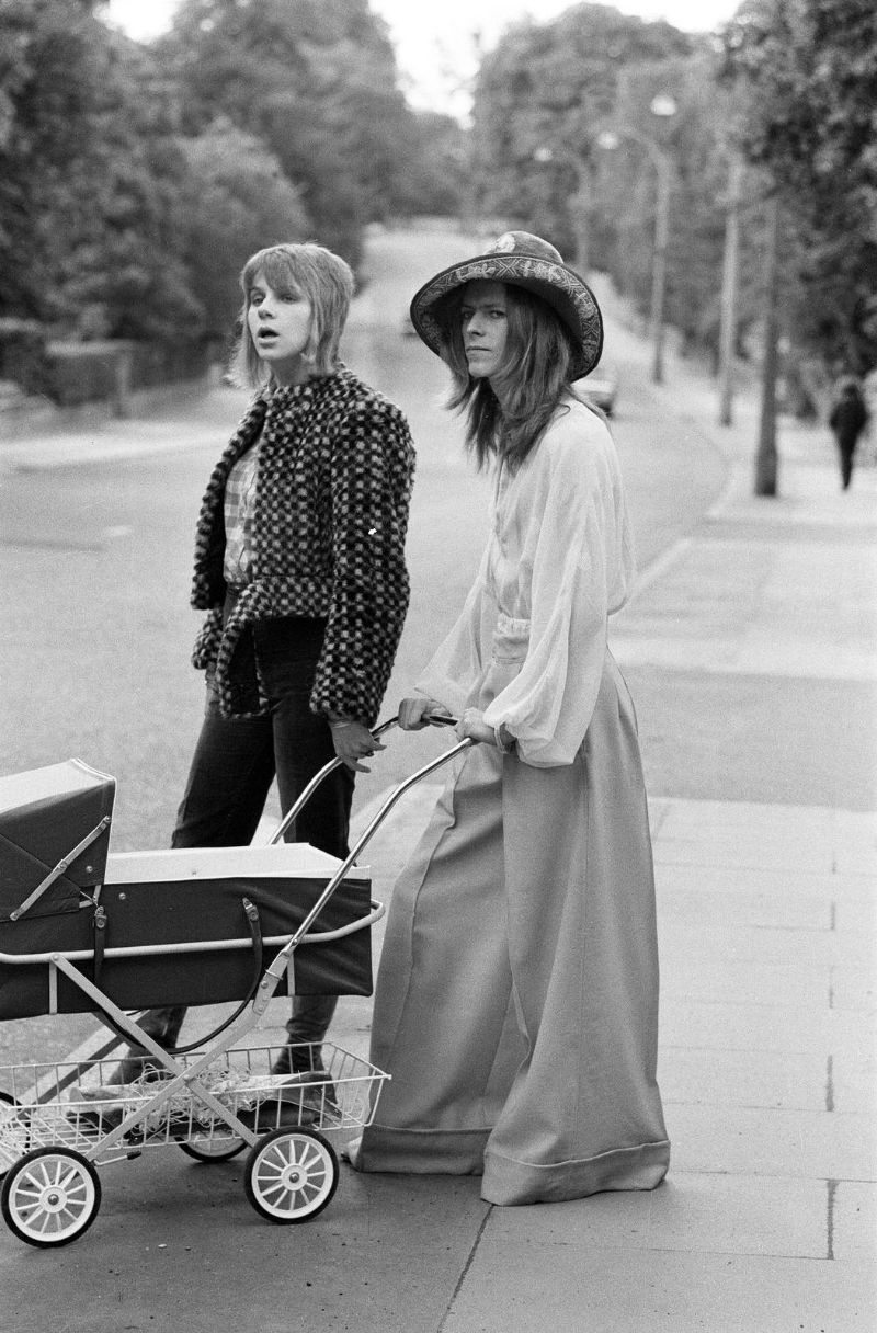 David Bowie and His Ex-Wife Angie Taking Their Then 3-Week-Old Baby ...