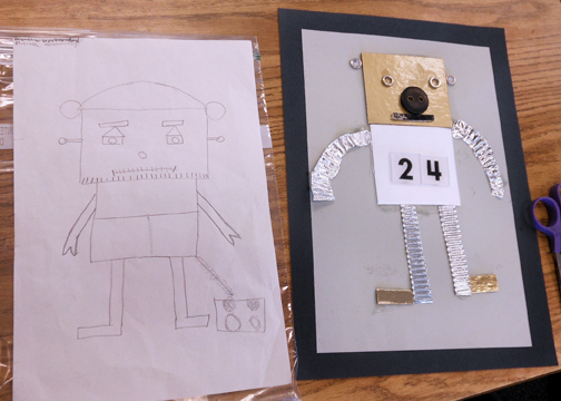Earl Warren Arts: Third Grade: Recyled Robots